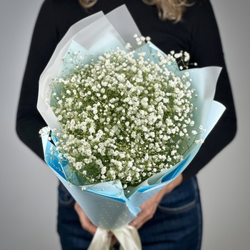Букет из 7 белых гипсофил - купить цветы по низкой цене с доставкой